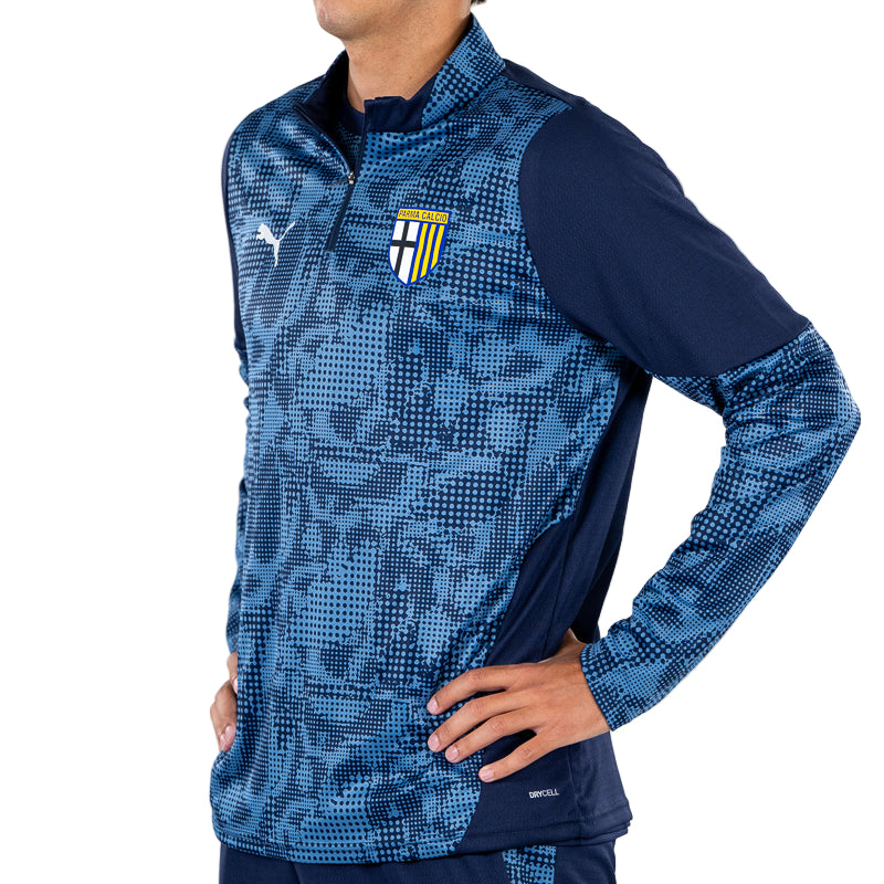 Training Players 1/4 Zip Sweatshirt Navy Blue - Parma Calcio